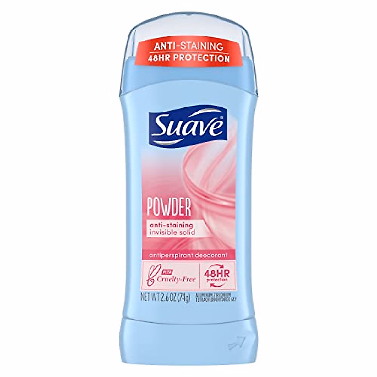 Suave Deodorant Antiperspirant & Deodorant Stick 48-hour Odor and Wetness Protection Powder Deodorant for Women 2.6 oz