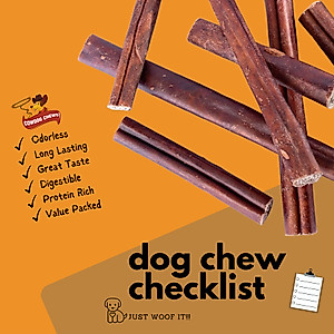 Cowdog Chews Extra Thick Bully Collagen Sticks -Unique Real Large Bully Collagen (10-13", 3 Count) - Best Bully Stick Natural Substitute - Odor-Free, Fully Digestible.