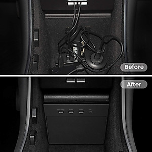 TAPTES USB Hub 5 in 1 Ports for Tesla Model 3 Before June 2020(Not Fit for Model Y),Dashcam & Sentry Mode Viewer USB Hub dongle USB (Not Fit for Tesla Model 3 Produced After June 2020)