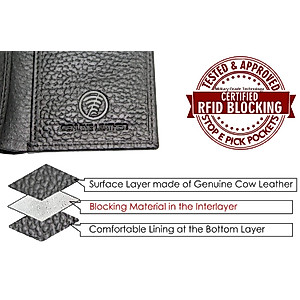 Juzar Tapal Collection Mens Wallets Black Trifold Rfid Protection Trifold Wallet Trifold Wallets For Men Men Wallet Leather Real Leather Wallets Biker Chain For Men