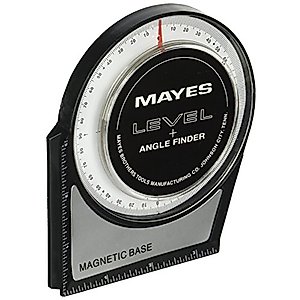 Mayes 10156 Large Level and Angle Finder with Magnetic Base, Magnetic Base Angle Finder, Level With Angle Finder, Magnetic Degree Finder