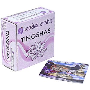 Meditation Bell - Tingsha Cymbals with Straps - Meditation Chime Tibetan Bell for Healing Yoga Meditation in a Box by Mudra Crafts, Tibet Mantra 2.5 Inches