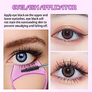 YEJAHY Eyelash Brush Tool, Makeup Cosmetic Eyelash Tool, Eyelash Curler, Mascara Guard, Reusable Makeup Helper for Assist Comb Brush Guard Eyelashes
