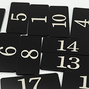 StayMax Plastic Rectangle Locker Numbered Sticker Room Number Table Number (1-100, Black)