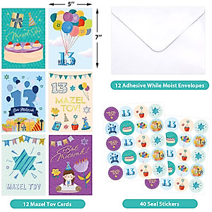 Fancy Land Bat Mitzvah Cards and Bar Mitzvah Cards Mazel Tov Jewish Celebration Cards Boys Girls