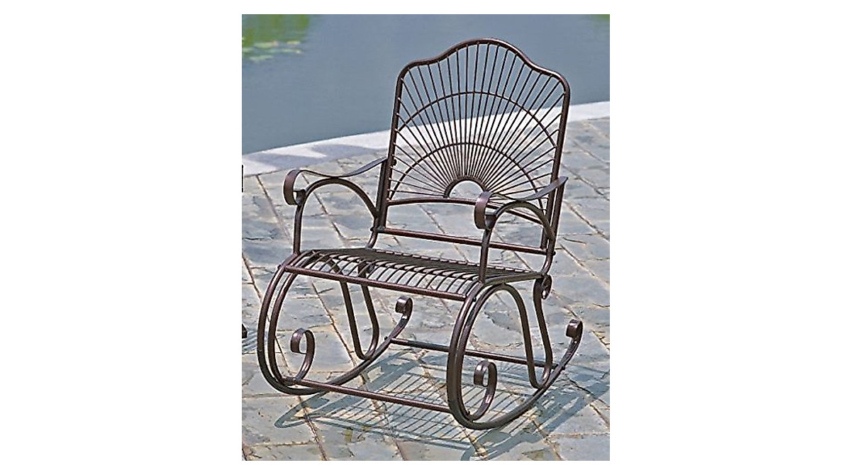 Buy International Caravan Iron Bronze Patio Rocking Chair