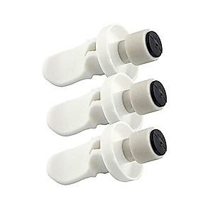 Wine Stoppers, Plastic Vacuum Sealed Bottle Stopper, Beer Soda Red Champagne Beverage Storage Caps Stoppers for Glass Bottles, White, 3PCS, 18x9x3CM (AZ-P077-US1001240DUVBMUV)