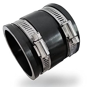 Hqsgdmn 2-1/2 Inch Dust Control Flex Cuff 70148 Hose Connector Ports with 2 Clamps, Fits for 2-1/2 Inch Dust Collection Hose, Black
