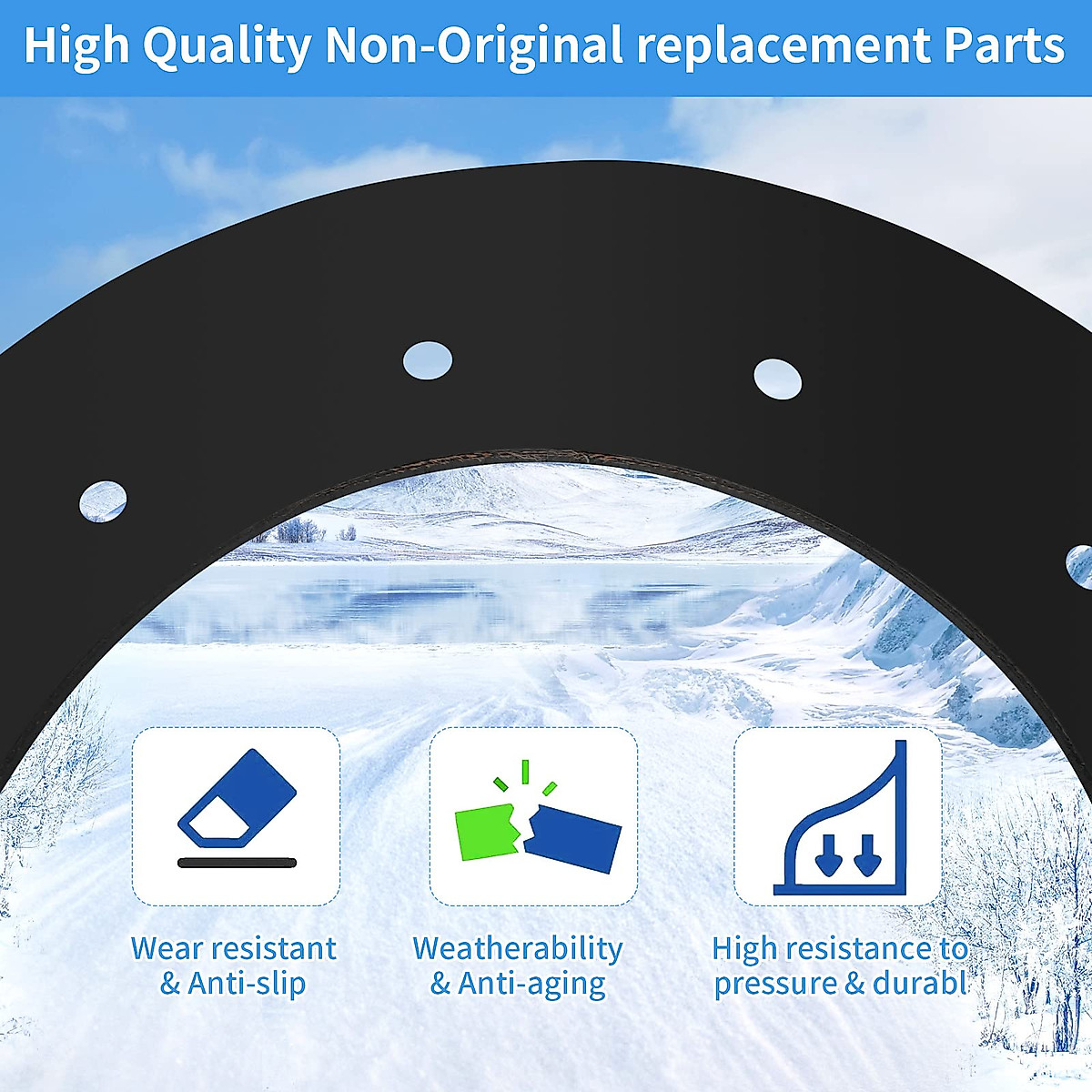 Rubber 302565MA Snow Thrower Paddle - Augymer Snow Blower Replacement for Craftsman Murray Snowblower