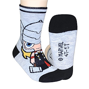 Marvel Super Heroes Avengers Kids Toddlers 6 pack Crew Socks (5-7 yrs, Red)