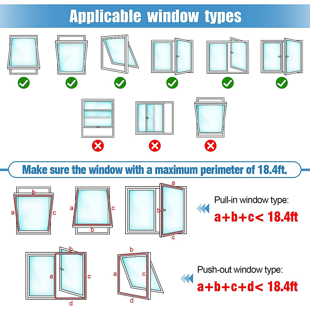 560CM/220" Universal Window Seal for Portable Air Conditioner- Casement Window AC Adapter Portable AC Window Cloth Seal Air Exchange Guards Kit with Zipper to Keep Indoor Cool for a Long Time(White)
