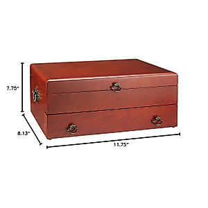 Reed & Barton Bristol Mahogany Finish Flatware Chest, 11.55 LB, Brown