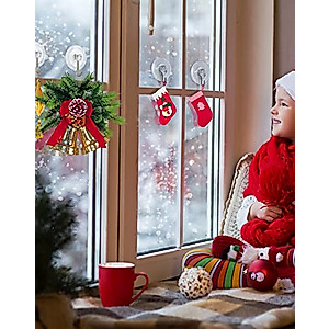 LUPYJI 15 Pack Suction Cup Hooks,Thicken Transparent Reusable Suction Cups for Glass/Kitchen/Bathroom/Shower Wall/Window/Door,Holds up to 4 lbs