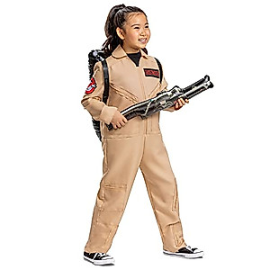 Disguise Ghostbusters Costume for Kids, Official Ghostbusters Classic Jumpsuit with Proton Pack Accessory, Child Size Large (10-12)