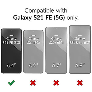 Crave Slim Guard for Galaxy S21 FE Case, Shockproof Case for Samsung Galaxy S21 FE 5G (6.4 inch) - Black