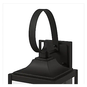 Home Decorators Havenridge 3-Light Matte Black Hardwired Outdoor Wall Lantern Sconce with Clear Glass