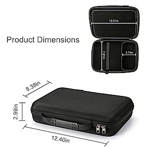 RAIACE Hard Storage Case Compatible with Apple Mac Mini M1. (Case Only, Not Include The Device and Accessories) - Black(Black Lining)
