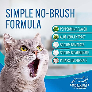 EBPP Advanced Pet Dental Care Water Additive - Premium Cat & Dog Dental Care and Dog Breath Freshener - No Brush Formula Tartar & Plaque Remover for Dogs Teeth