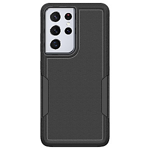 for Samsung Galaxy S21 Ultra Case: Dual Layer Protective Heavy Duty Cell Phone Cover Shockproof Rugged with Screen Protector - Military Protection Bumper Tough - Samsung Galaxy S21 Ultra 5G, Black