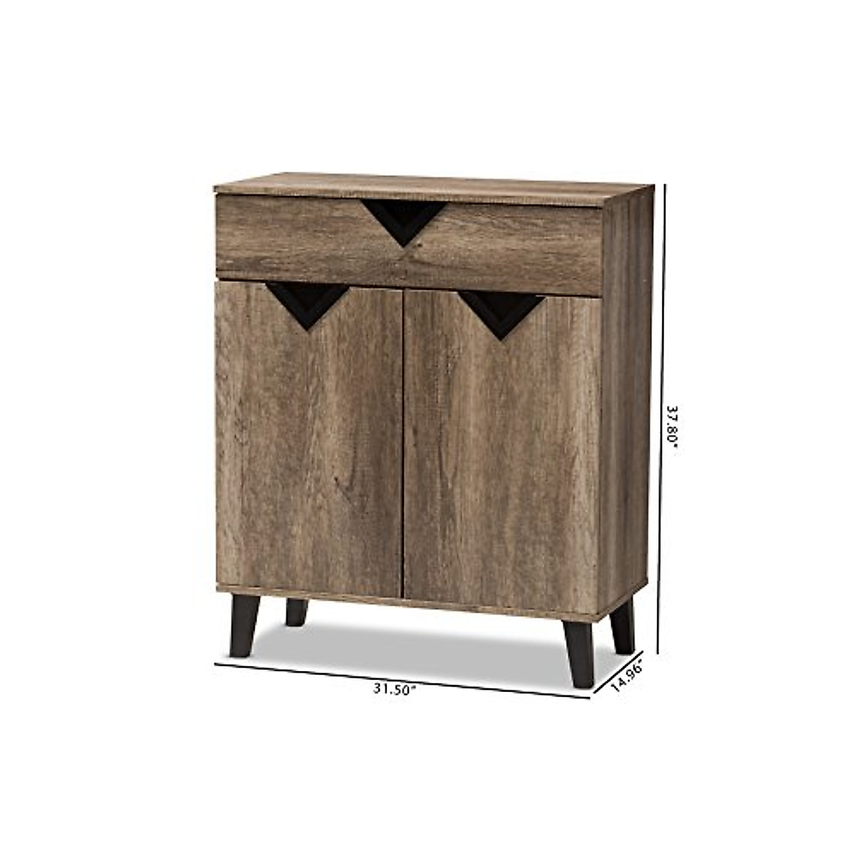 Baxton Studio Cambria Shoe cabinet, Light Brown