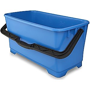 Unger Professional 6 Gallon Heavy Duty Bucket – Large Cleaning Bucket, Comfort-Grip Handle, 2 Pour Spouts, Portable Cleaning Supplies, Plastic Mop Bucket for Floor, Window & Household Cleaning