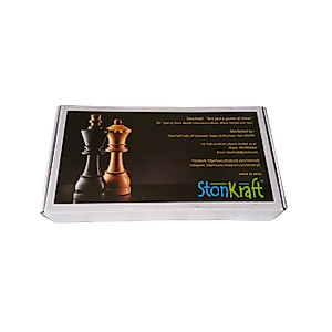 StonKraft - 7" x 7" - Wooden Travel Folding Small Chess Game Board Set + Wooden Magnetic Crafted Pieces