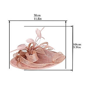 Comott Tea Party Fascinator Derby Hat Sinamay Church Hat for Women Cocktail Party Headband