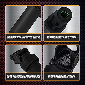 RANSOTO Ignition Coil And Iridium Spark Plug Set Compatible With 2006-2010 BMW 128i 325xi 328i 330i 525xi 528i 530i X3 X5 Z4 Replaces UF592, FR7NPP332 Set of 6