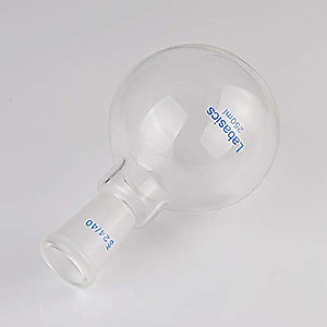 Labasics Glass 250ml Single Neck Flat Bottom Boiling Flask, with 24/40 Standard Taper Outer Joint, 250ml