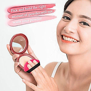 Patelai 15 Pcs Triangle Powder Puff Ultra Soft Pure Cotton Makeup Puffs Washable Face Velour for Cosmetic Foundation Sponge Makeup Tool(Black)