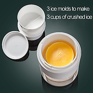 Choxila Shaved Ice Maker & 3 Ice Molds, Ice Crushed Maker Shaved Ice Machine with 3 Ice Molds Set