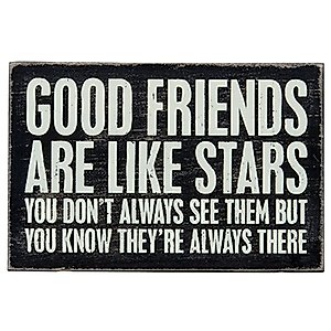 1 X Good Friends Are Like Stars - Mailable Wooden Greeting Card for Birthdays, Anniversaries, Weddings, and Special Occasions