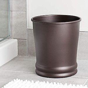 iDesign Round Metal Waste Basket, The Olivia Collection – 9" x 9" x 10", Bronze