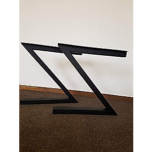 Metal Table Legs, Z-Shaped Style - Any Size and Color