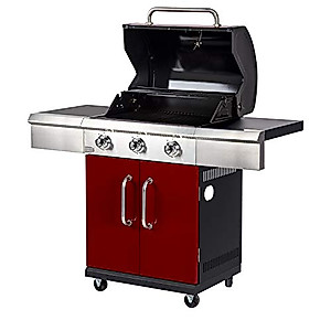 Dyna-Glo DGG424RNP-D 3 Burner Red LP Gas Grill