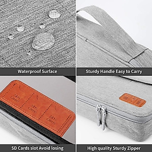 HOLIMET Cable Organiser Bag,Electronic Accessories Bag Double Layer for Travel Waterproof Cord Storage Organizer Bag for iPad, Kindle, Hard Drives, Cables, Chargers,Power Bank and More(Grey)