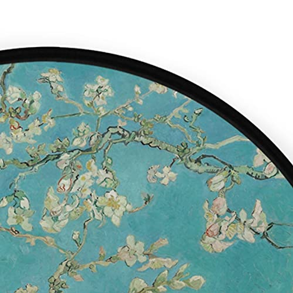 Round Area Rug 3 Ft, Van Gogh Branches of Almond Tree in Blossom Non-Slip Rugs for Bedroom Living Room Home Decor 36"
