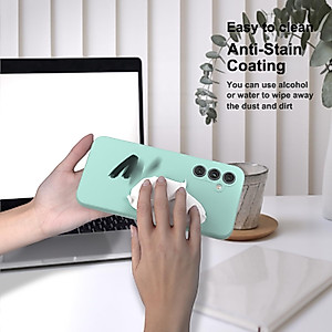 NUIMADL Galaxy A54 5G Case 6.4 inch, Soft Liquid Silicone Protective and Anti-Scratch Microfiber Lining Shockproof Compatible with A54 5G Cover (Green)