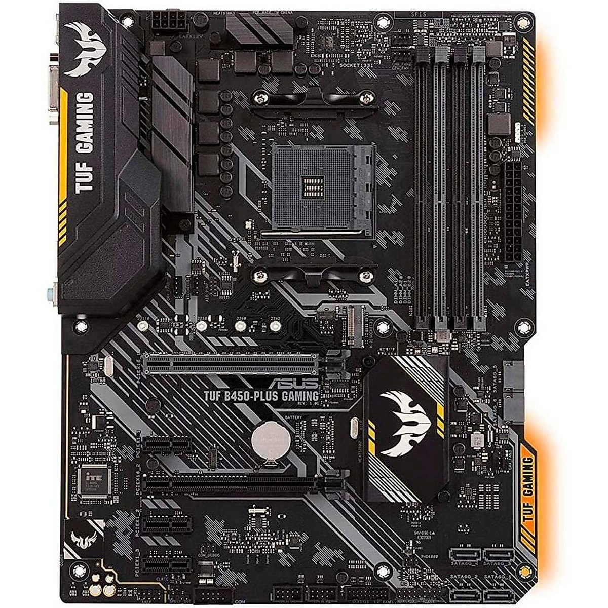 ASUS TUF B450-Plus Gaming Motherboard (ATX) AMD Ryzen 2 AM4 DDR4 HDMI DVI M.2