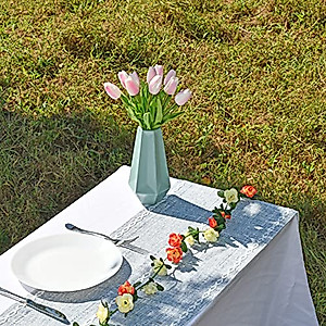 ONLY ART 30pcs Peach Artificial Tulip Flowers with Soft Latex Materials for Mother's Day Home & Kitchen Decoration