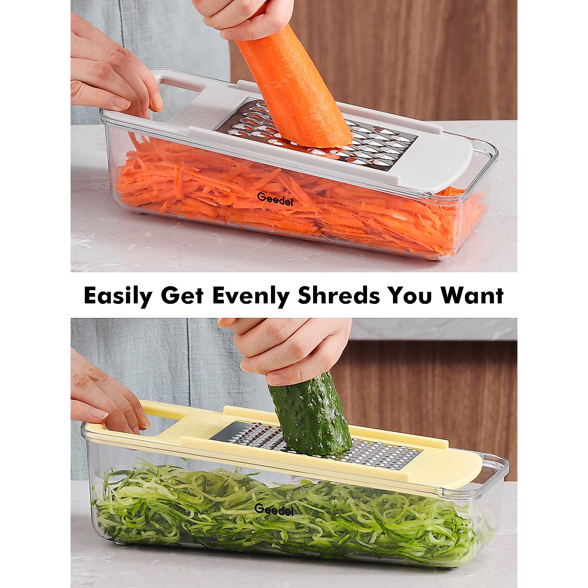 Geedel Professional Mandoline Slicer for Kitchen, Multi Purpose Vegetable Slicer Cutter, Slicer Vegetable Cutter Onion Slicer for Veggie Fruit Cheese