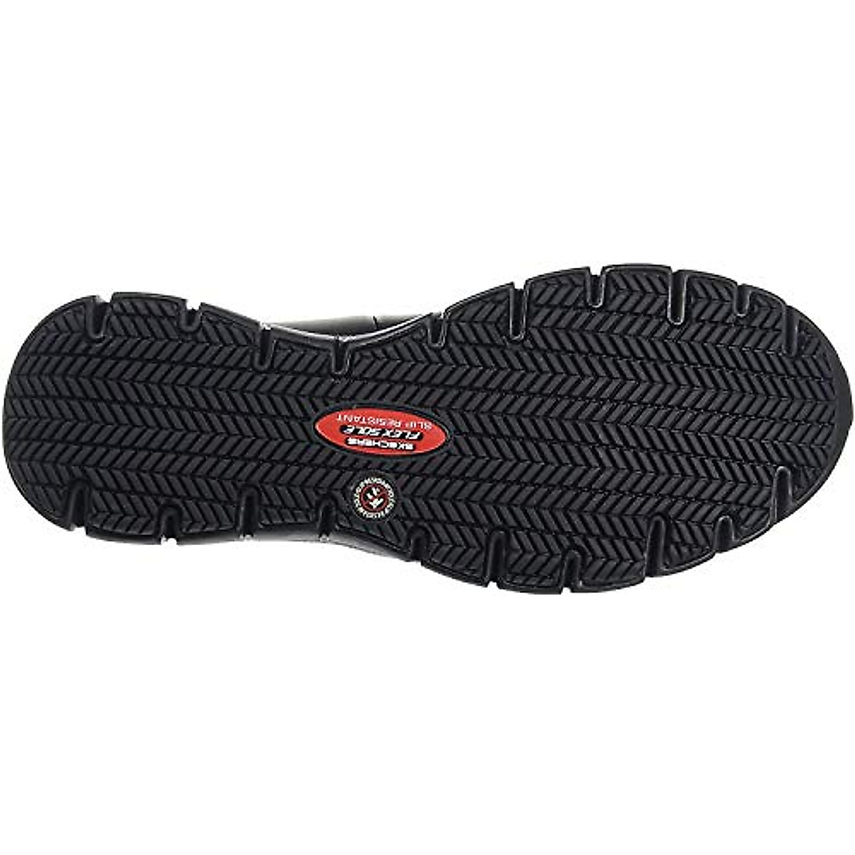 Skechers for Work Women's Sure Track Slip Resistant Shoe, Black, 9.5 M US