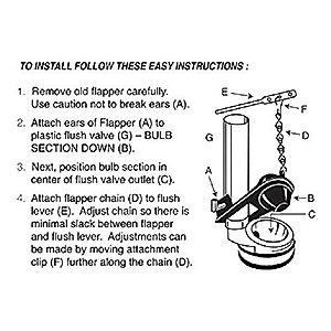 Toto Power Gravity Toilet Flapper Replacement Part, 3 Inch, Replaces Model THU140S