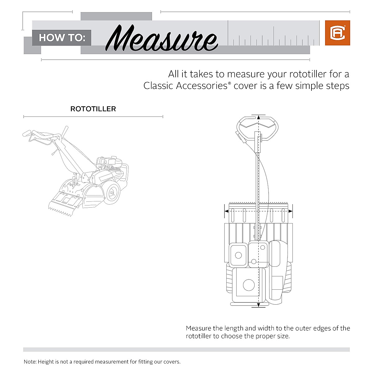 Classic Accessories Gas Rototiller Cover