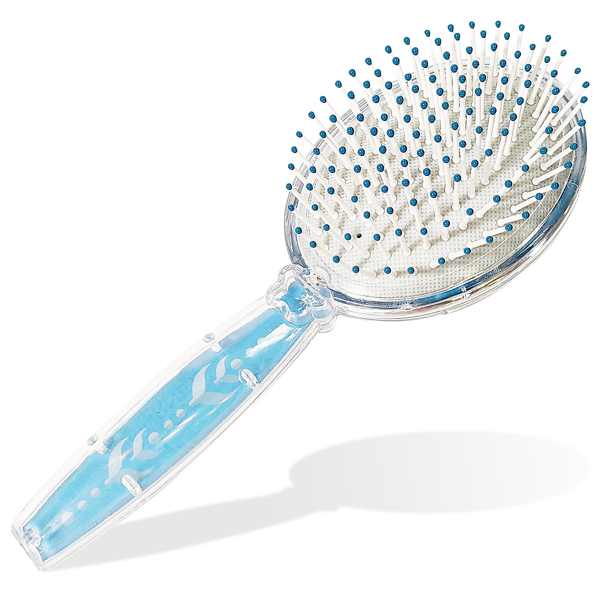 Frozen 2 Girls Snowflake Confetti Hair Brush, Silver - Ages 3+
