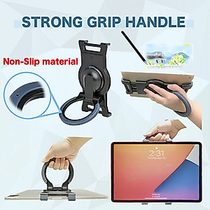MAX SMART 【Upgrade】 Tablet Hand Grip Holder & Stand for Tablet Drawing, Reading, Working, Writing, Free Angles, Hanging on Wall
