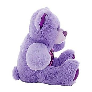 PLUSH TOYS WONDERLAND Glitz The Purple Bear 8 Inch Stuffed Animal Soft and Cuddly Plush Toy for Kids, Adorable Purple Teddy Bear Gift for Toddlers, Playtime, Birthday, and Snuggles