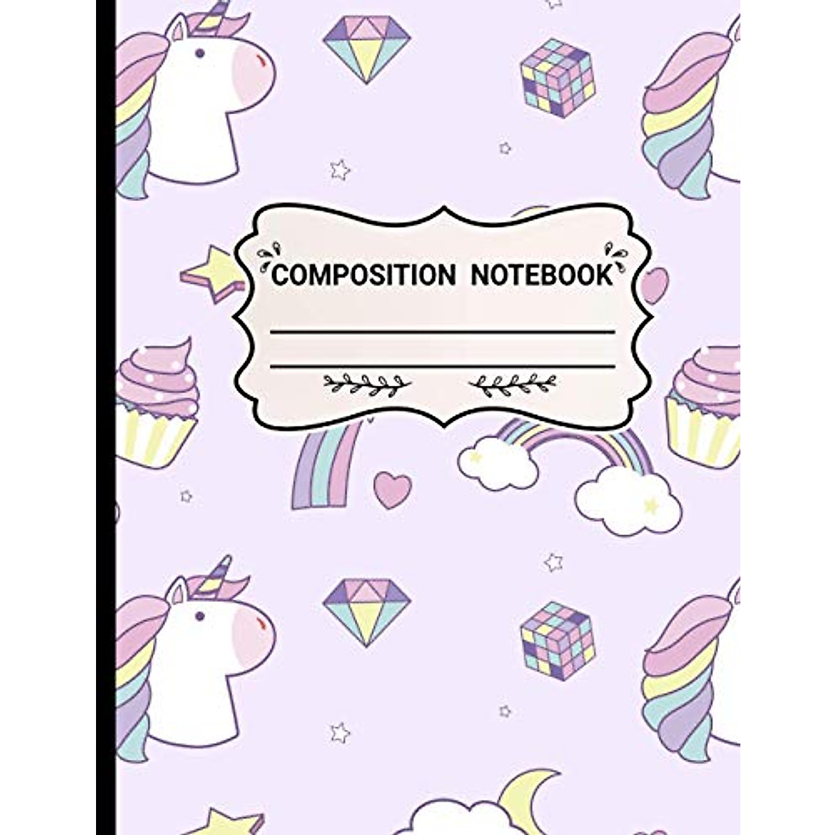 Composition Notebook: Wide Ruled Paper Notebook Journal | Blank Lined Workbook for Teens Kids Students for Home School College | unicorn composition notebook for girls