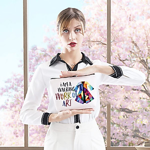 GJTIM Joseph Broadway Musical Inspired Zipper Pouch I Am A Walking Work Of Art Broadway Musical Theatre Gift Makeup Bag (Work Of Art)