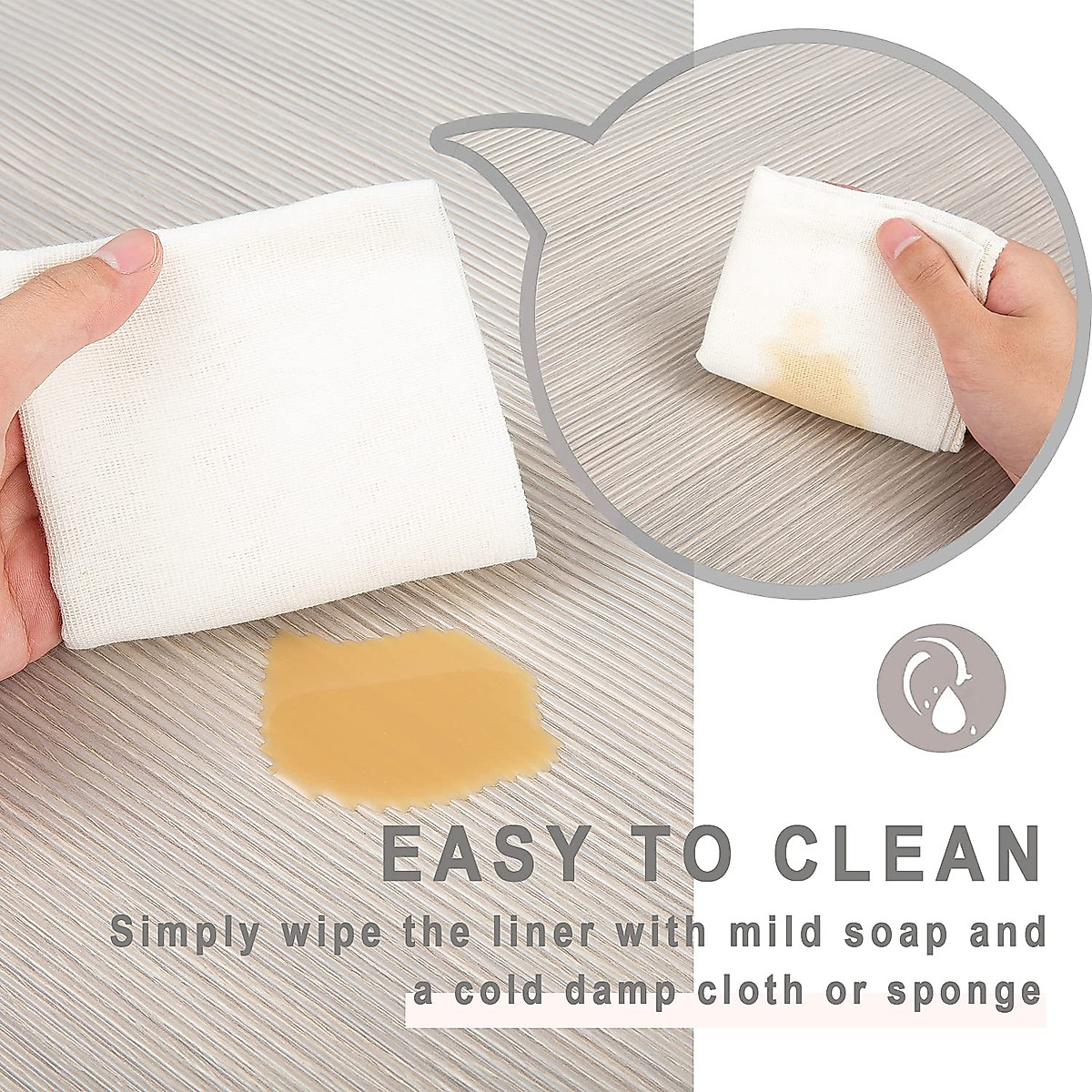 Rxemohesuoh Original Non-Slip Ribbed Drawer and Shelf Liner,Eco-Friendly Materials,Non Adhesive,Powerful Grip,Cuttable and Washable,12INx20FT Roll,for Drawers,Shelves,Cabinets,Tables,Kitchens,Clear